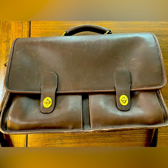 Coach | Bags | Coach Vintage Prescott Briefcase Laptop Messenger Bag M4b5275 In British Tan ...